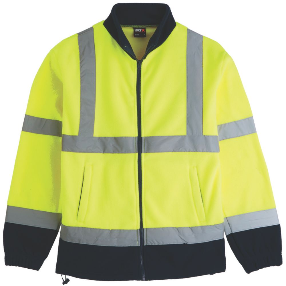 Pro RTX High Visibilty Fleece Jacket Yellow / Navy 3X Large 56" Chest ...