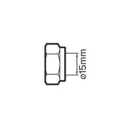 Flomasta Brass Compression Cap Nut 15mm - Screwfix