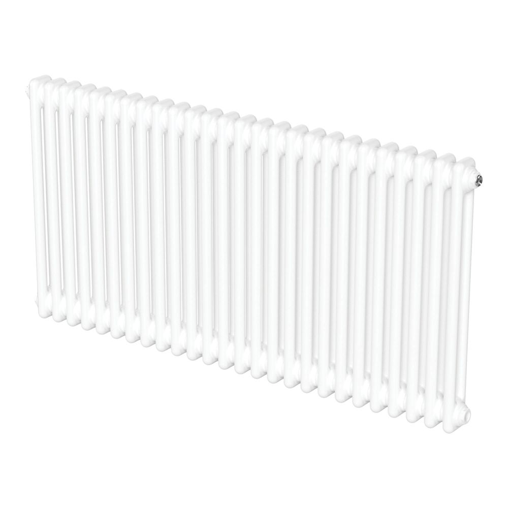 Flomasta 600mm x 1190mm 4175BTU White Horizontal 2 Column Radiator ...