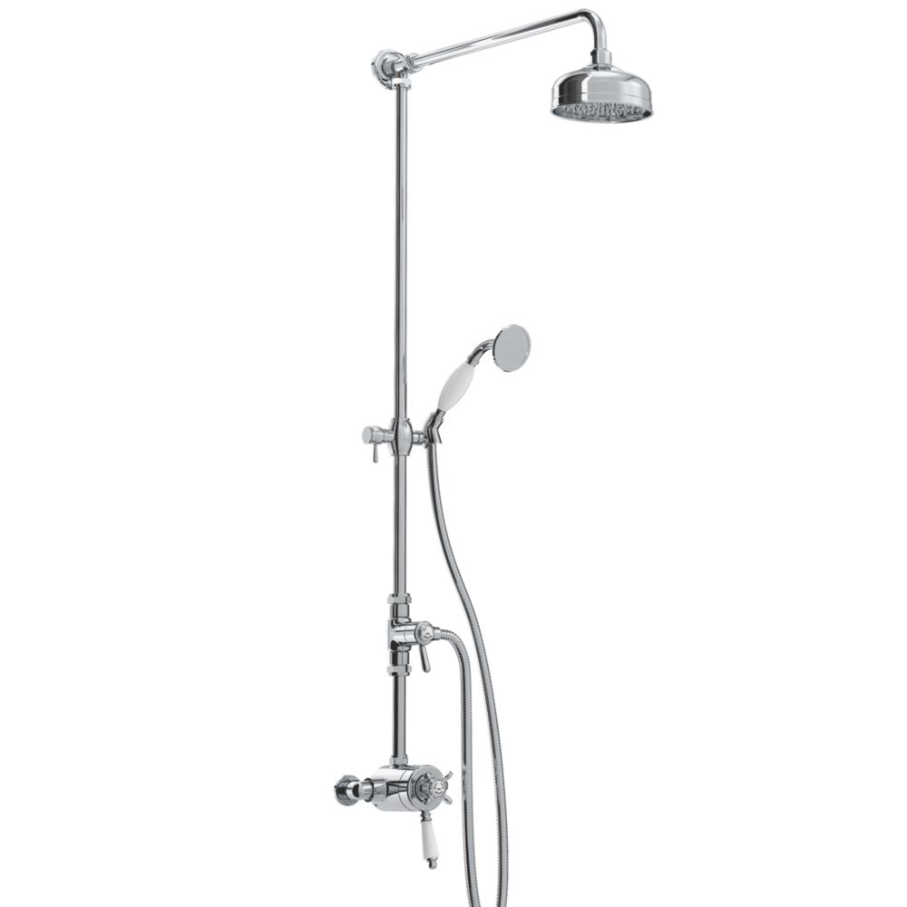 Bristan 1901 Rear-Fed Exposed Chrome Thermostatic Mixer Shower with ...