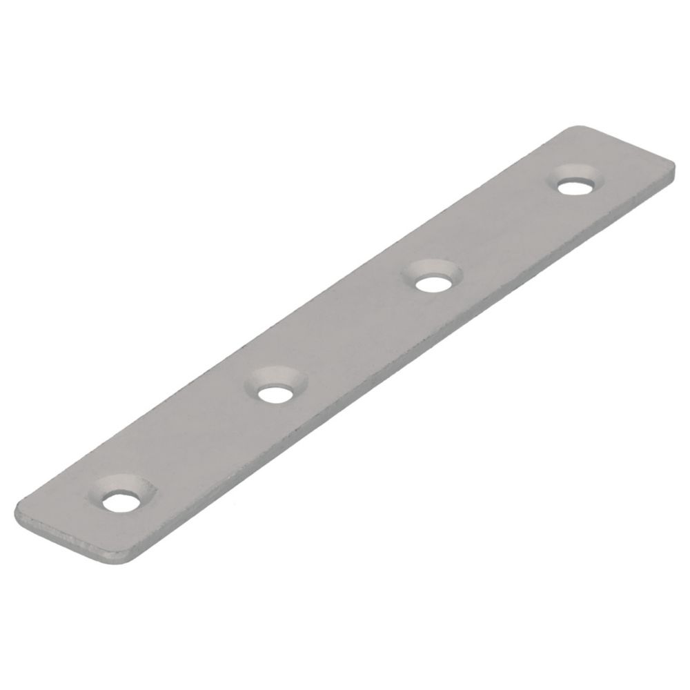 Magnodur Mending Plates Silver 100mm x 15mm x 2mm 10 Pack - Screwfix