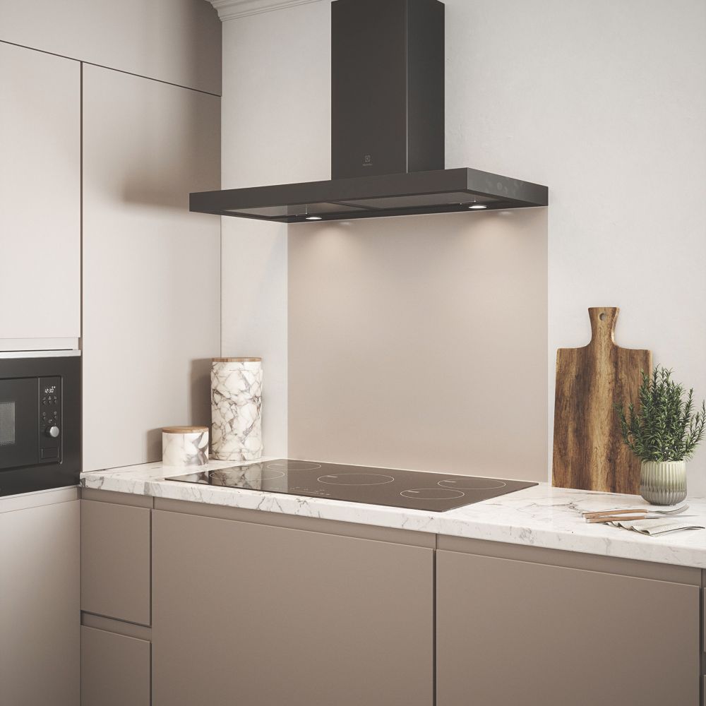 Splashback Pale Beige Self-Adhesive Kitchen Splashback 900mm x 750mm x ...
