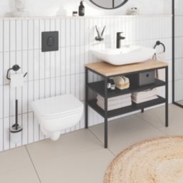 Grohe QuickFix Start Toilet Roll Holder Matt Black - Screwfix