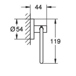 Grohe QuickFix Start Toilet Roll Holder Matt Black - Screwfix