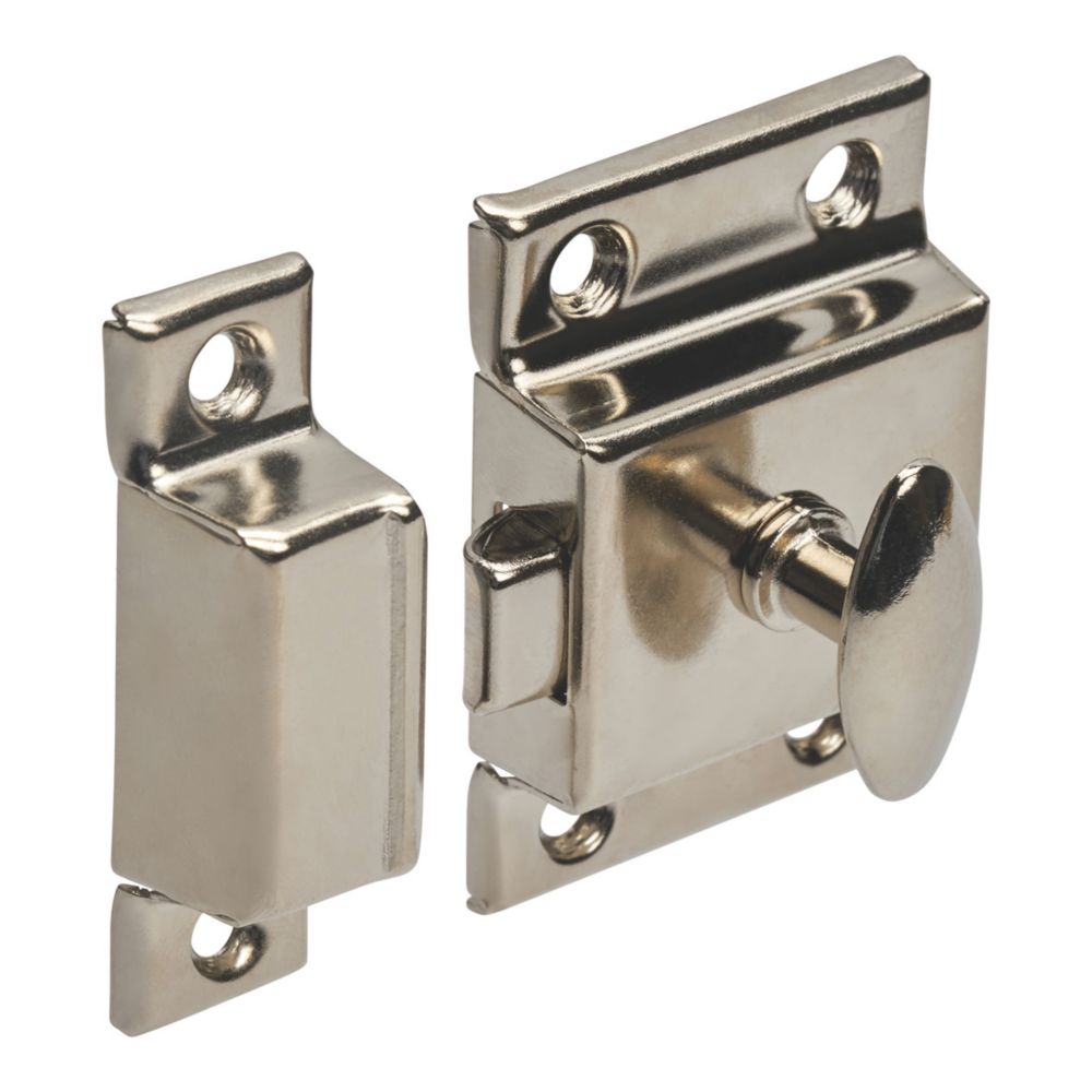 Essentials Latches Satin Nickel 28mm x 54mm 2 Pack - Screwfix