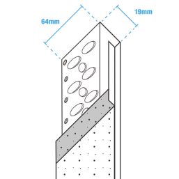 External Render Stop Bead 18-20mm x 2.5m 5 Pack - Screwfix