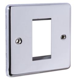 LAP 1-Module Modular Faceplate Polished Chrome - Screwfix