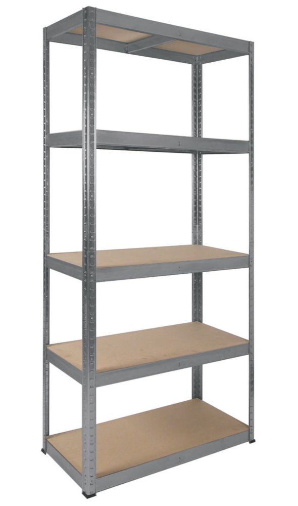 RB Boss 5-Tier Metal Garage Shelving Unit 900mm x 400mm x 1800mm - Screwfix