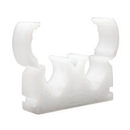 Talon 22mm Double Hinged Clips White 50 Pack - Screwfix