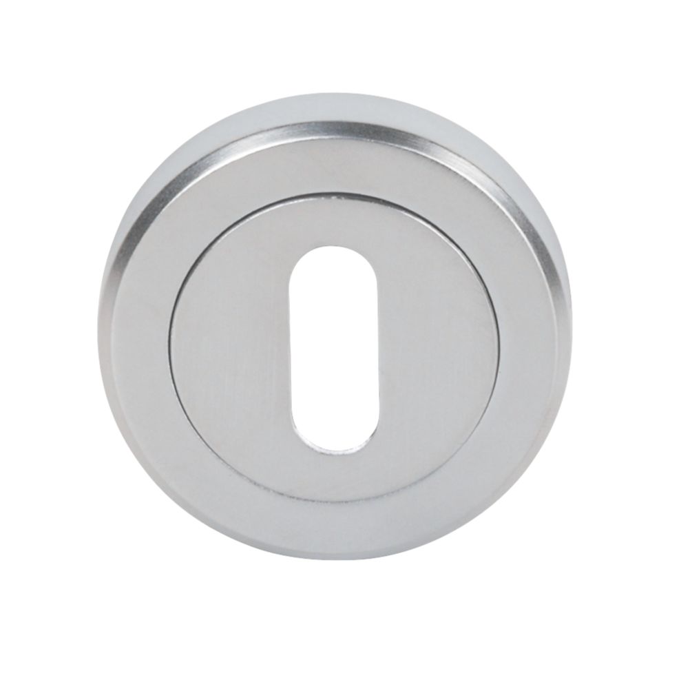 Smith & Locke Standard Escutcheon (Single) Satin Chrome 50mm - Screwfix