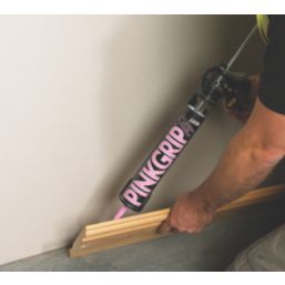 Everbuild Solvented Grab Adhesive Pink 350ml - Screwfix