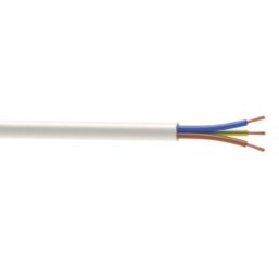 Time 3093Y White 3-Core 2.5mm² Flexible Cable 50m Drum - Screwfix