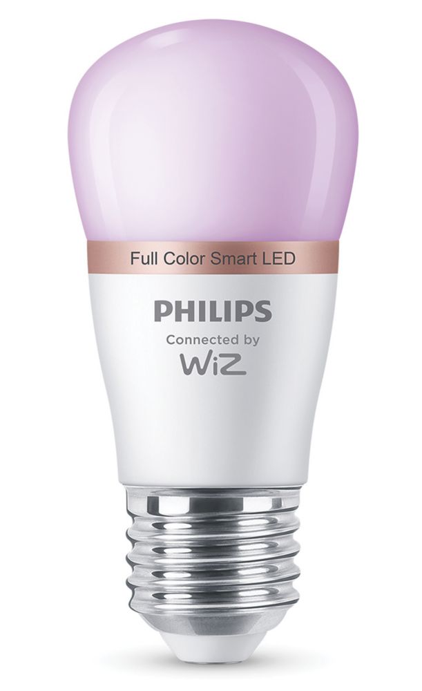 Philips E27 Globe RGB & White LED Smart Light Bulb 4.9W 470lm - Screwfix