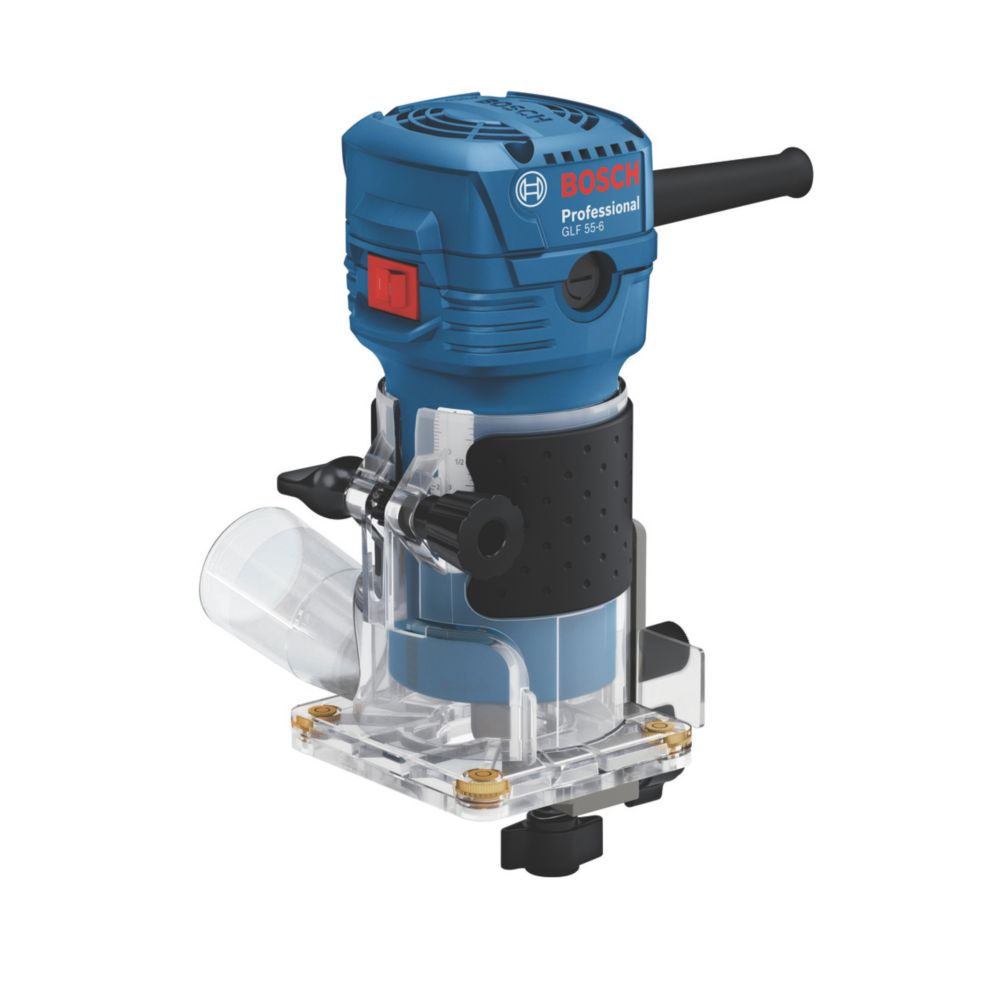 Bosch GLF 55-6 550W 1/4" Electric Corded Palm Router 230V - Screwfix