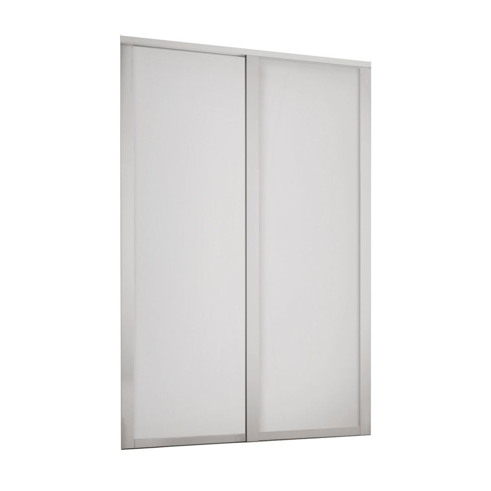 Spacepro 2-Door Sliding Wardrobe Door Kit Dove Grey Frame Dove Grey ...
