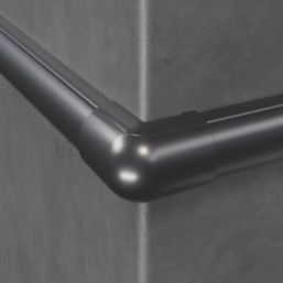 D-Line Black Mini Trunking External Bends 30mm x 15mm 2 Pack - Screwfix