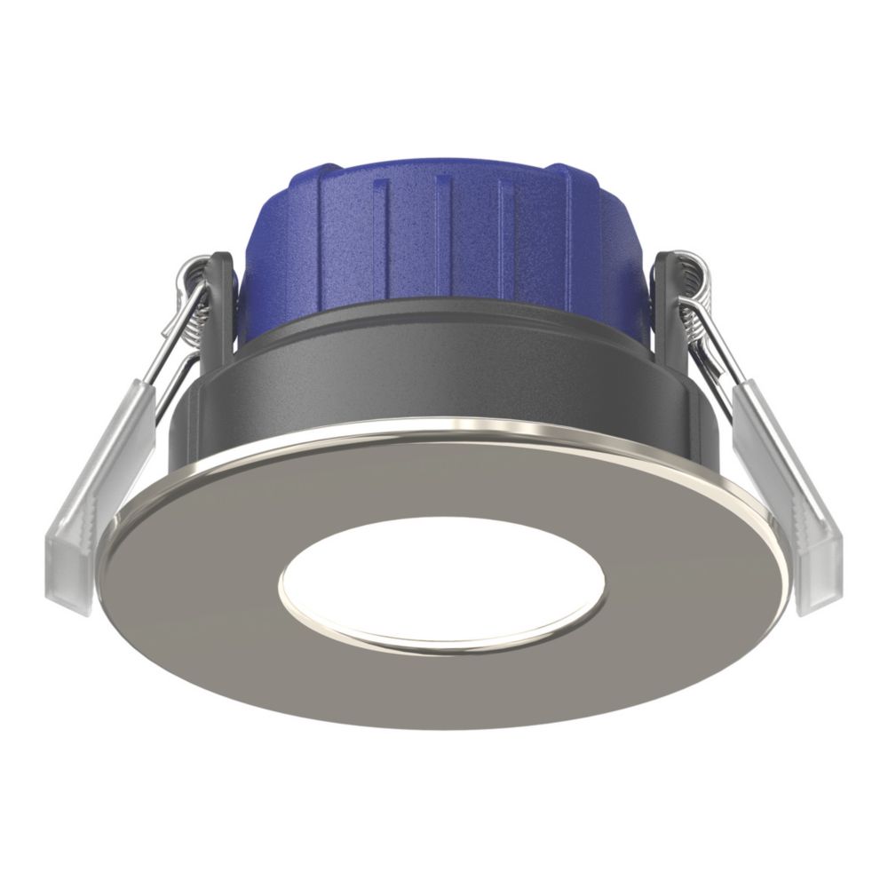 LAP Chaac Fixed Fire Rated LED Downlight Brushed Nickel 5.5W 600lm ...