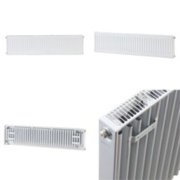Flomasta 300mm x 1200mm 2130BTU White Type 11 Convector Radiator - Screwfix