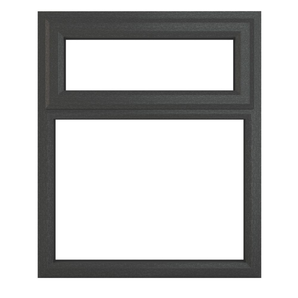 Crystal Top Opening Double-Glazed Casement Anthracite Grey uPVC Window ...