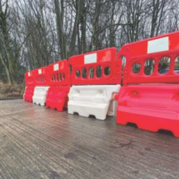 Melba Swintex Mini Double Top 2DTMINIR Barrier Red/White 1115mm - Screwfix