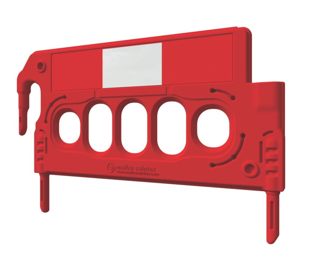 Melba Swintex Mini Double Top 2DTMINIR Barrier Red/White 1115mm - Screwfix