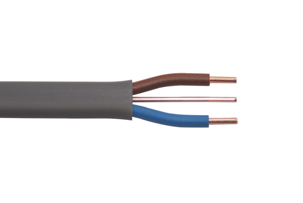 Prysmian 6242Y Grey 1mm² Twin & Earth Cable 25m Coil - Screwfix