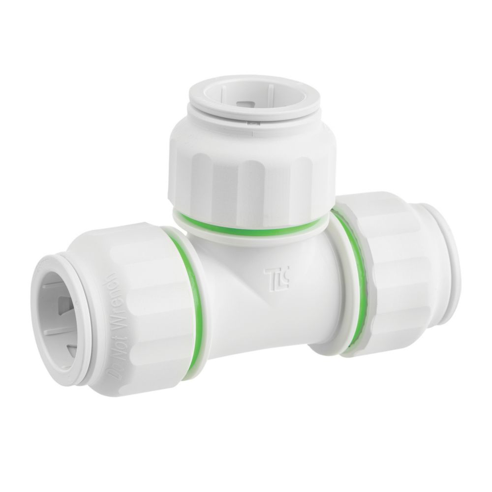 Flomasta Plastic Push-Fit Equal Tee 28mm - Screwfix