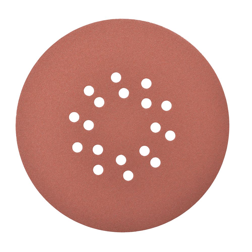 Essentials 80 Grit 18-Hole Punched Wood Sanding Discs 225mm 5 Pack ...
