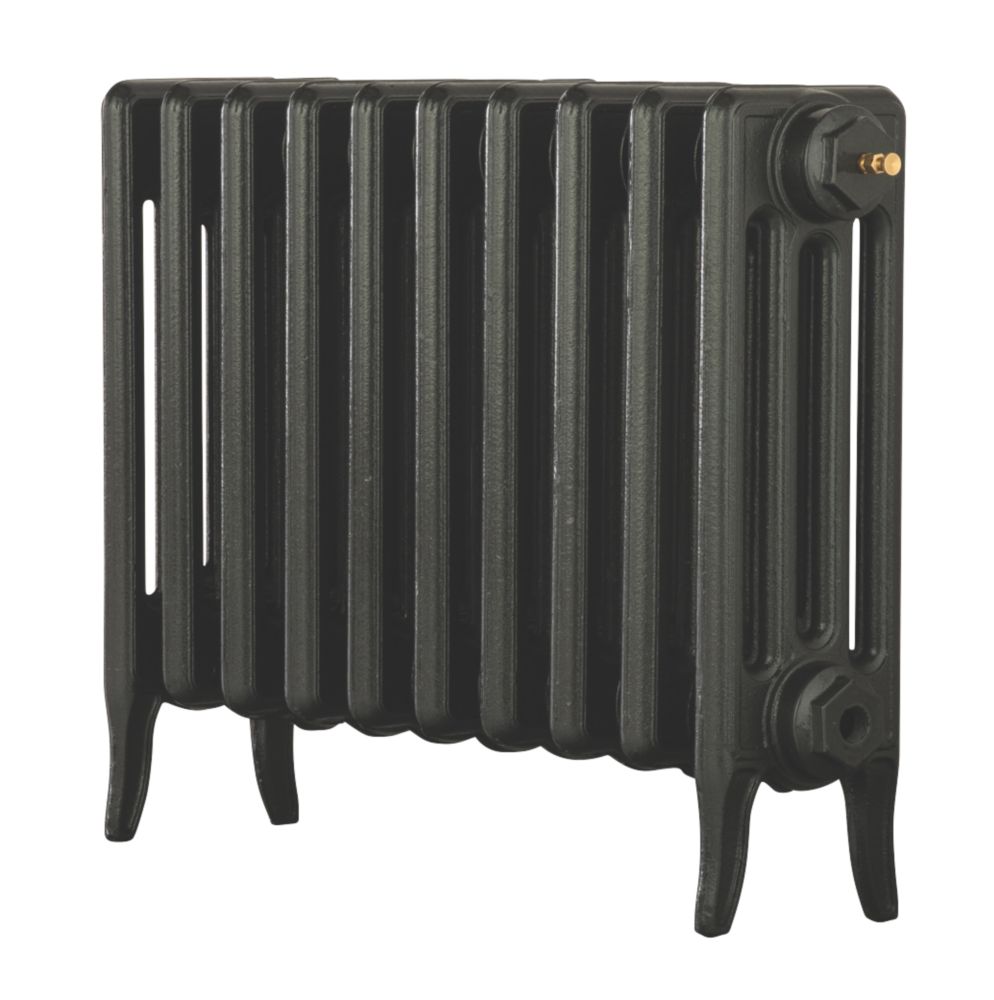 Arroll 460mm x 754mm 2347BTU Pewter Cast Iron 4 Column Radiator - Screwfix