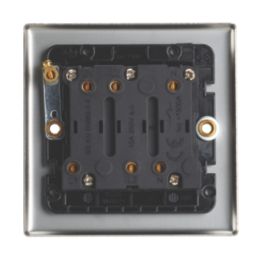 Contactum iConic 10AX 1-Gang 3-Pole Fan Isolator Switch Brushed Steel ...