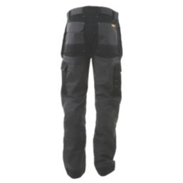 DEWALT Barstow Work Trousers Grey/Black 38" W 33" L - Screwfix