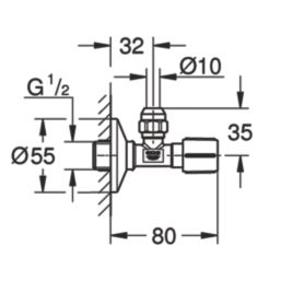 Grohe 220732430 Exposed Single Outlet Manual Matt Black Angle Mixer ...