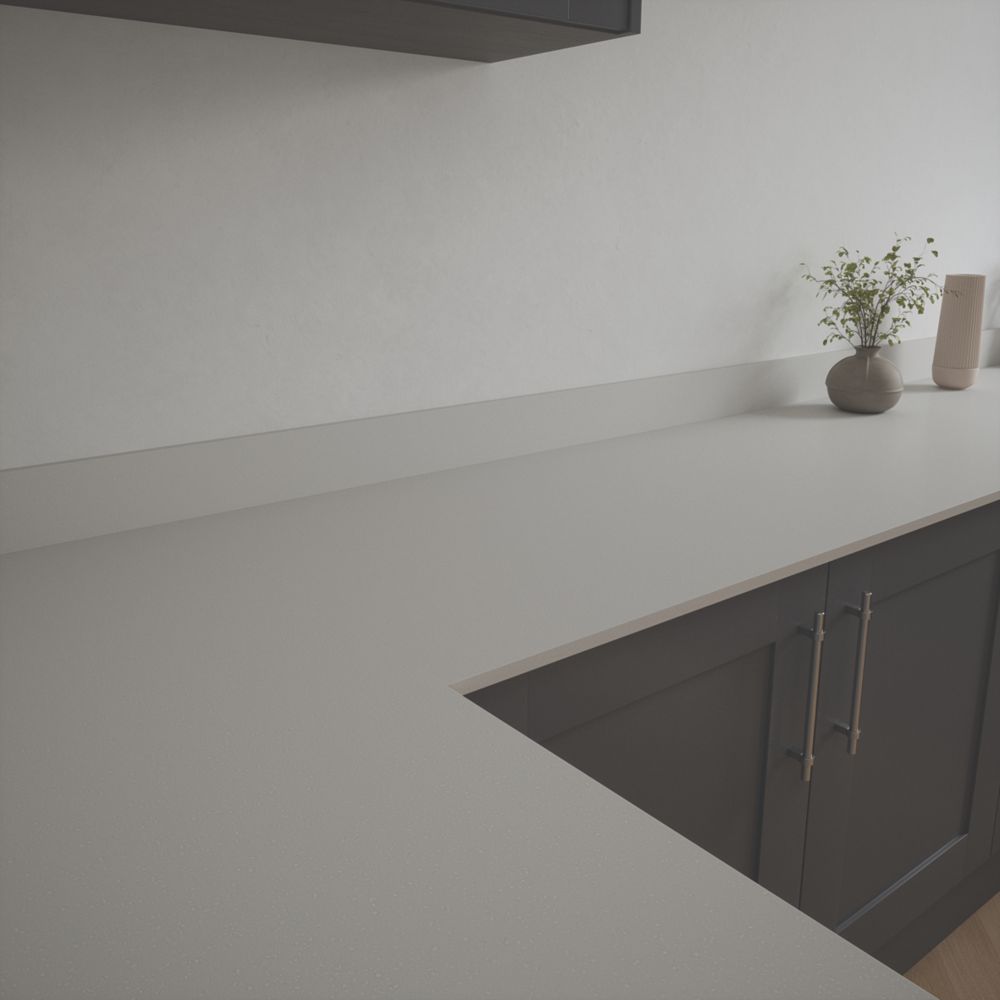 Metis White Fleck Composite Kitchen Worktop 3050mm x 620mm x 15mm ...