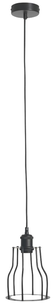 4lite Decorative Pendant Cage Black | Pendant Lights | Screwfix.com