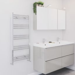 Blyss Towel Radiator 1100mm x 500mm Chrome 979BTU - Screwfix