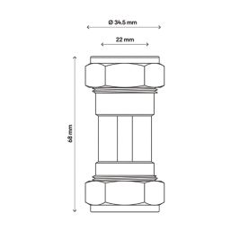 Flomasta Single Check Valve 22mm - Screwfix