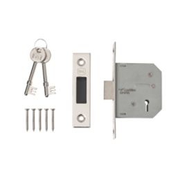 Smith & Locke Fire Rated 3 Lever Chrome Deadlock 65mm Case - 44mm ...