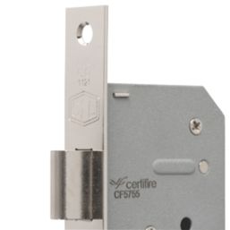 Smith & Locke Fire Rated 3 Lever Chrome Deadlock 65mm Case - 44mm ...