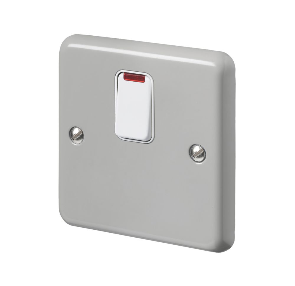 MK Contoura 20A 1-Gang DP Control Switch Grey with Neon with White ... MK Contoura 20A 1-Gang DP Control Switch Grey with Neon with White ...