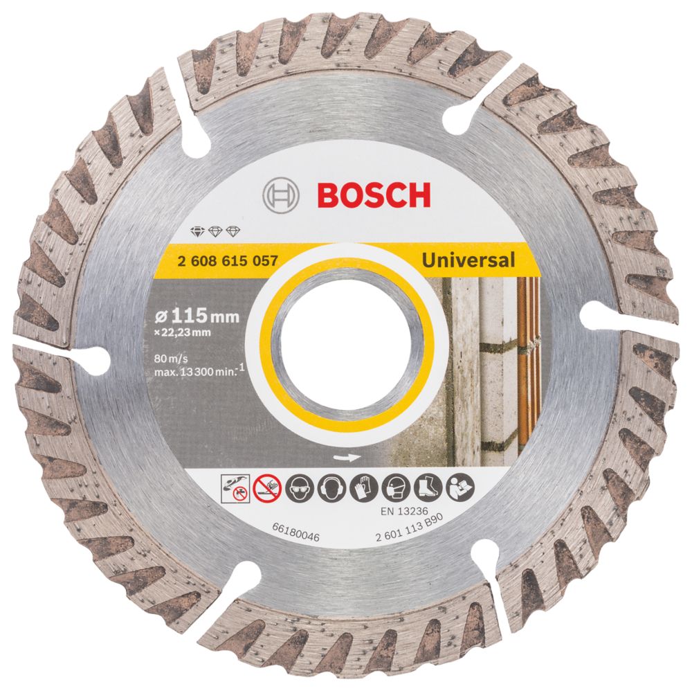 Bosch Multi-Material Universal Diamond Disc 115mm x 22.23mm - Screwfix
