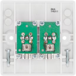 British General 800 Series 1-Gang Coaxial TV / FM Socket White - Screwfix