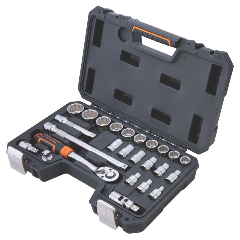 Magnusson 1/2" Drive 12-Point Socket Set 25 Pieces - Screwfix