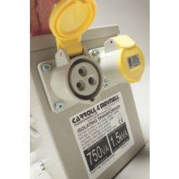 Carroll & Meynell 1500VA Intermittent Step-Down Isolation Transformer ...