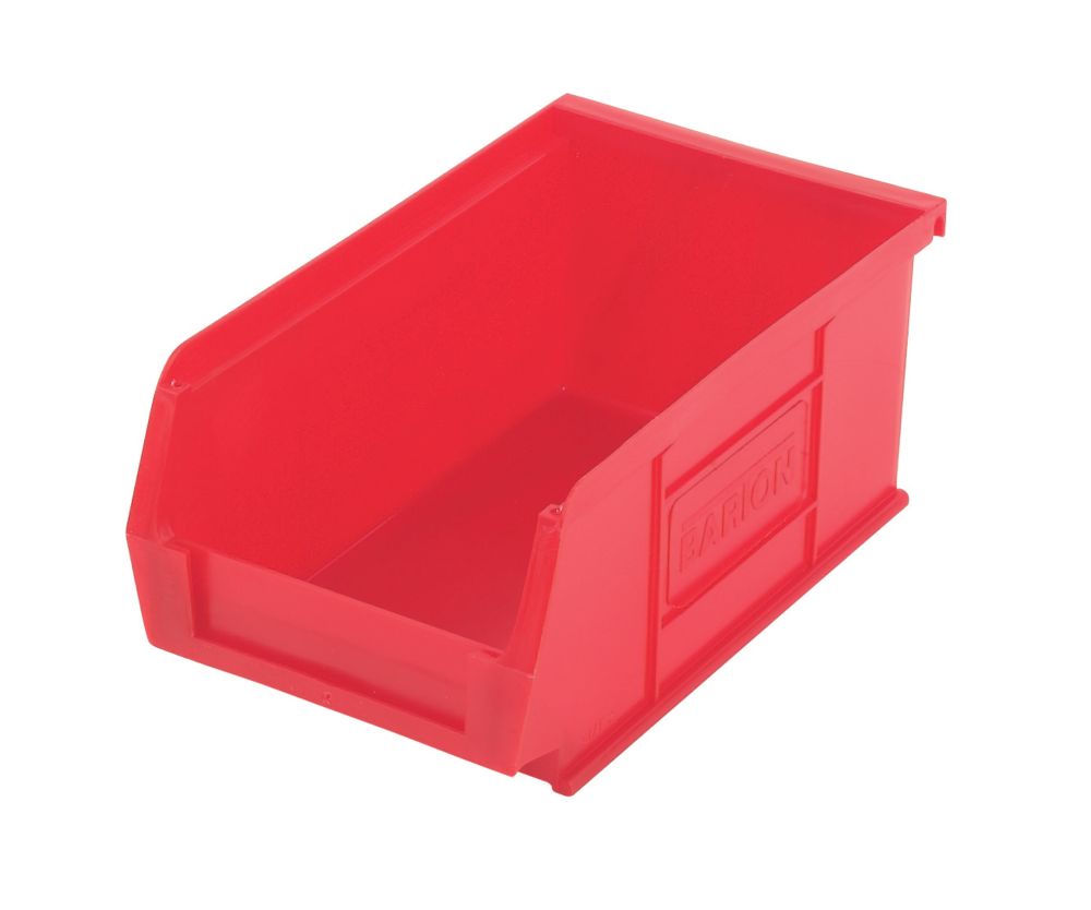 Barton TC2 Semi-Open-Fronted Storage Bins 1.27Ltr Red 20 Pack - Screwfix