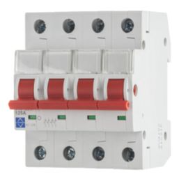 Lewden 125A 4-Pole 3-Phase Mains Switch Disconnector - Screwfix