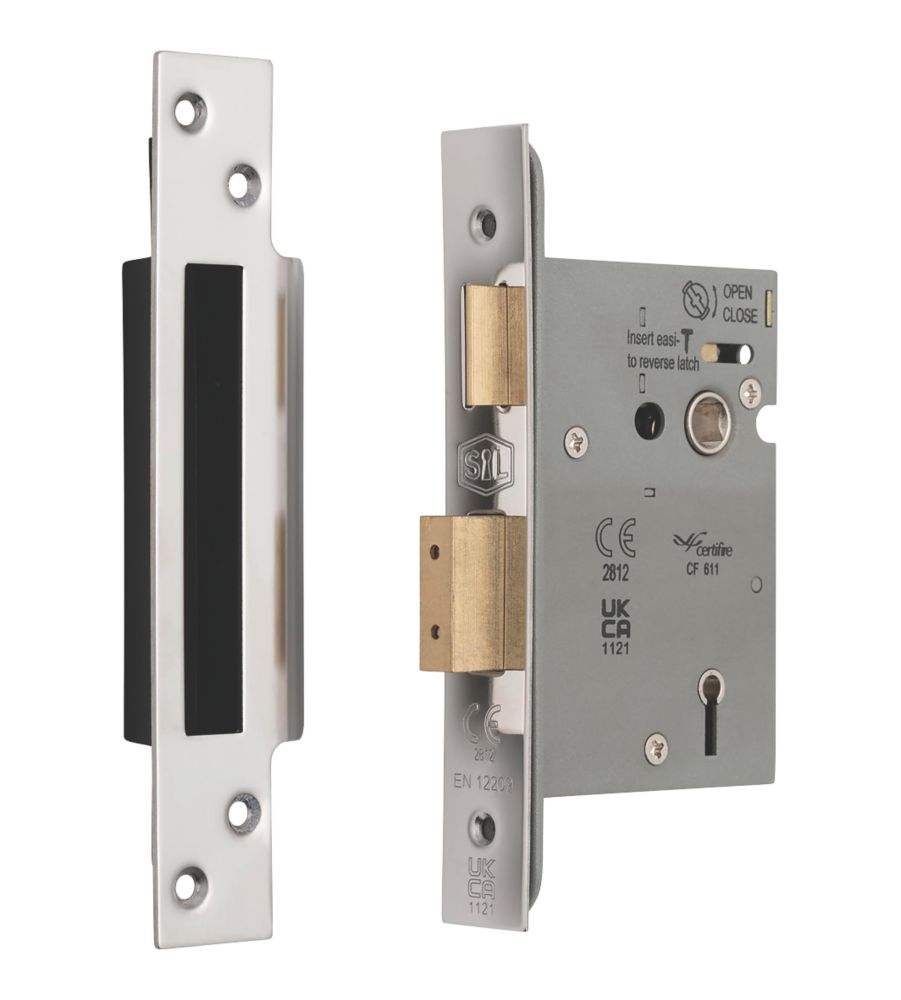Smith & Locke Fire Rated 5 Lever Polished Chrome Architectural Sash ...