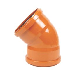 FloPlast Push-Fit 45° Double Socket Bend 160mm - Screwfix