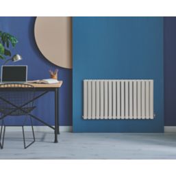 Towelrads Dorney 600mm x 1012mm 2136BTU White Horizontal Designer ...