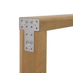 Magnodur Tee Plates Silver 106mm x 40mm x 80mm 10 Pack - Screwfix