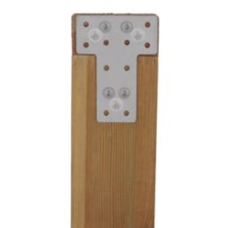 Magnodur Tee Plates Silver 106mm x 40mm x 80mm 10 Pack - Screwfix